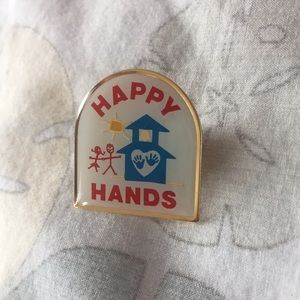 Vintage | Accessories | Vintage Happy Hands Enamel Pin | Poshmark